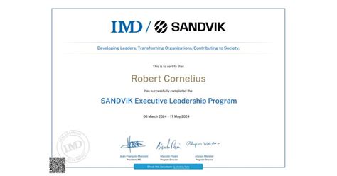 Robert Cornelius On Linkedin Sandvik Selp 8 Imd Robert Cornelius