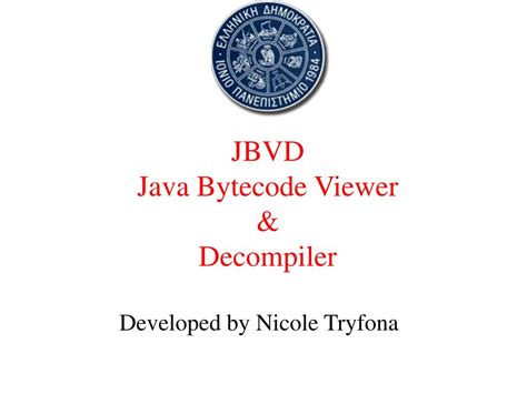 Ppt Jbvd Java Bytecode Viewer Decompiler Powerpoint Presentation Id