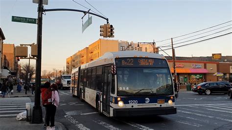 MTA New York City Bus 2010 Nova Bus LFS Articulated 1220 On The Bx22
