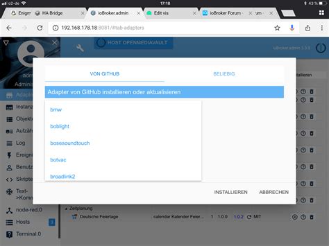 Admin Dropdown Menü for Installation from GIT not working at IPAD Issue