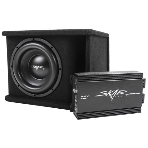 Skar Audio - Single 10" 1,200 Watt Loaded Subwoofer Box & Amplifier