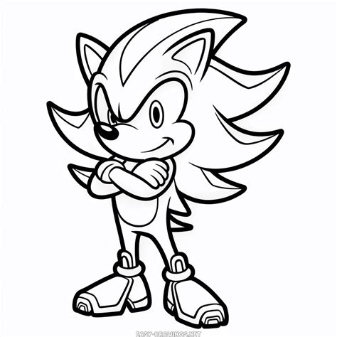 Black Sonic Easy Drawing Easy Drawings
