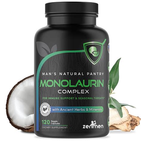 Monolaurin Capsules Supplements Tick Bite Immune Support Lauric