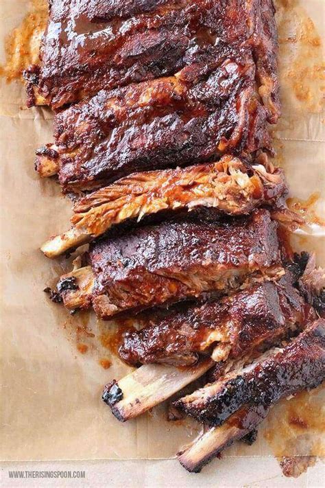 Easy Crock Pot Bbq Ribs Made In The Slow Cooker Video The Rising Spoon