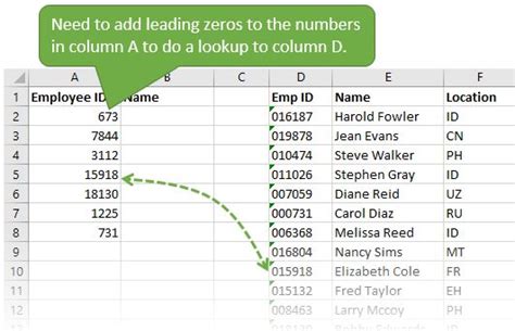 how to add leading zeros to numbers or text with uneven lengths ads excel text