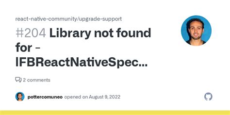 Library Not Found For Lfbreactnativespec After Upgrading To Rn 0693 · Issue 204 · React