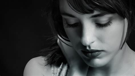 Women Model Monochrome Face Black Hd Wallpaper Rare Gallery