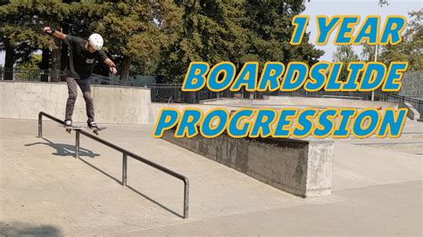 1 Year Of Skateboarding Boardslide Progression Youtube