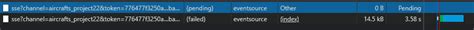 Javascript Sse Connection Pending When Reconnecting Stack Overflow