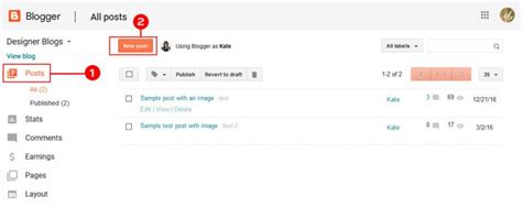 How To Create A New Post In Blogger Designer Blogs