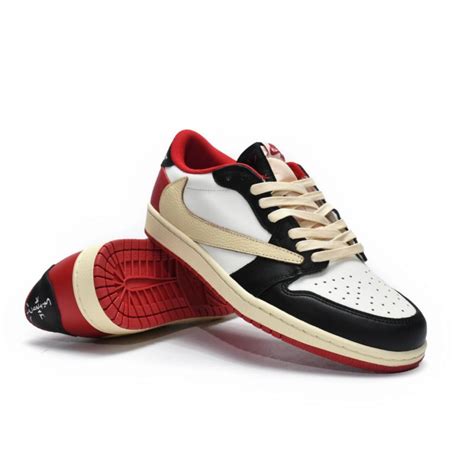 نایک ایر جردن ۱ بدون ساق تراویس اسکات قرمز Nike Air Jordan 1 Low White