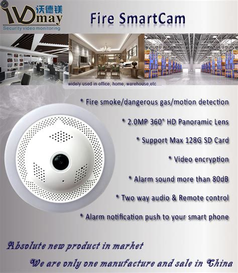 Mp Dangerous Gas Fire Smoke Detection Alarm Wifi Ip Smart Camera