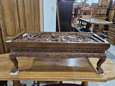 Холна маса с дърворезба антикварни ретро старинни мебели