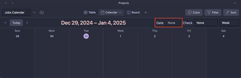 Projects Plug In Date Field Not Populating In Calendar View Help