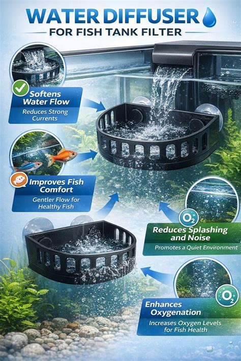 Hob Filter Water Diffuser Baffle Aquaarc Fits All Aquarium Filters