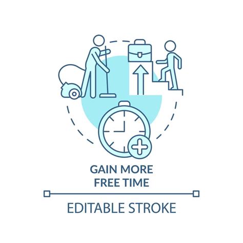 Gain More Free Time Turquoise Concept Icon Improve Your Life Social