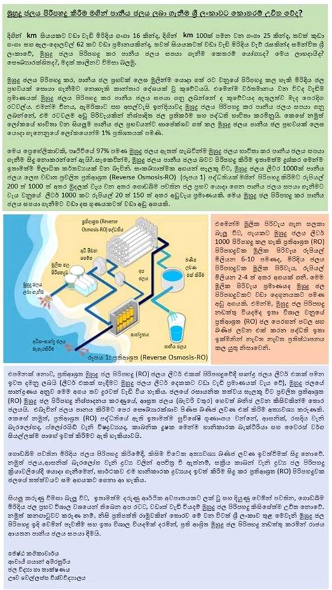 Dr Gayan Amarasooriya On Linkedin මුහුදු ජලය පිරිපහදු කිරීම මගින් පානීය ජලය ලබා ගැනීම ශ්‍රී
