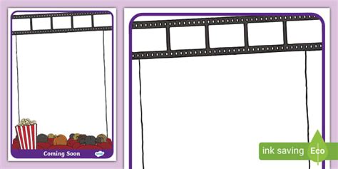 Movie Poster Template Twinkl EYLF Visual Resources