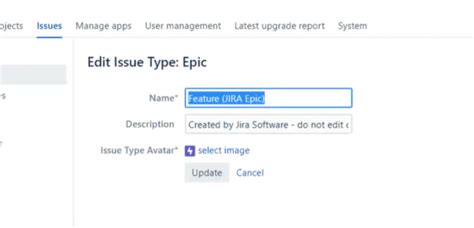 how can i rename epic to feature in jira datacente