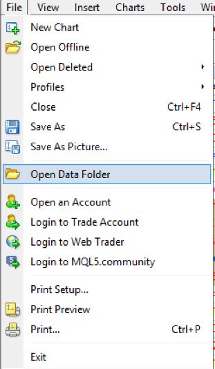 where do i find the folders to backup metatrader 4 settings before