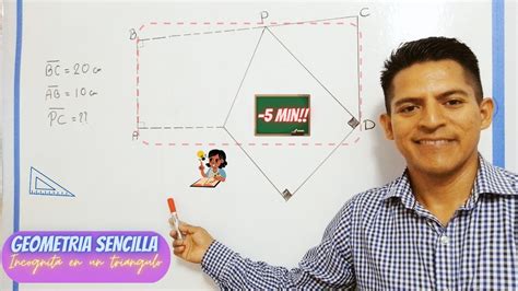 GEOMETRÍA SENCILLA Incógnita en un triangulo educacion YouTube