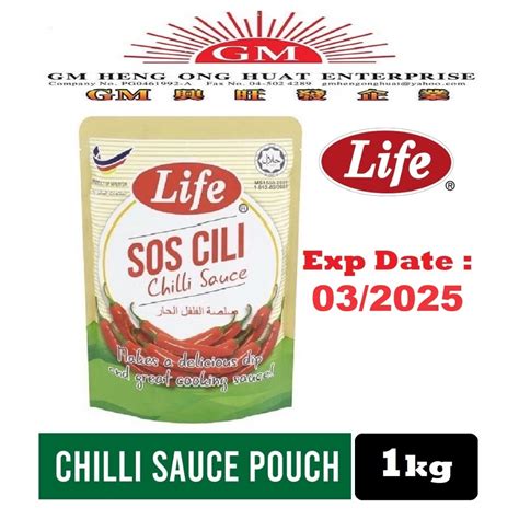 LIFE SOS CILI PACK 1KG LIFE CHILLI SAUCE POUCH 1KG Shopee Malaysia