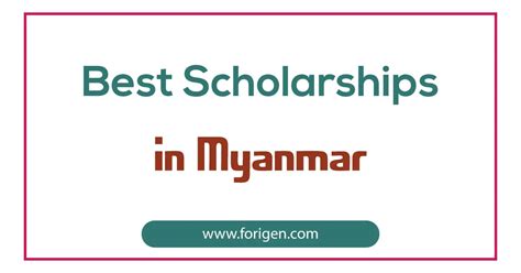 Myanmar Scholarships 2024 2025 Forigen
