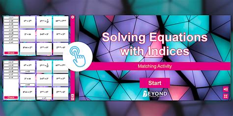 👉 Solving Equations With Indices Activity Beyond Maths 👉 Solving Equations With Indices Activity Beyond Maths
