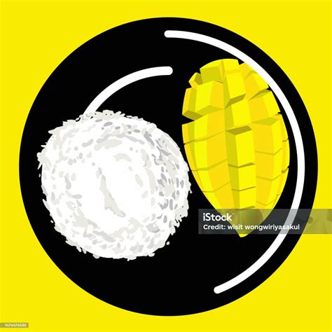 Thai Mango Sticky Rice Stock Illustration Download Image Now