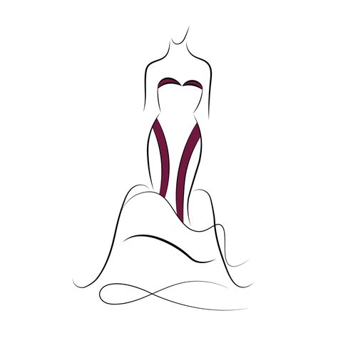 Drawing With Beautiful Young Girl Model For Design Fashion Style