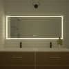 TaiMei In W X In H Frameless Beveled LED Single Bathroom Vanity Mirror Polished Crystal