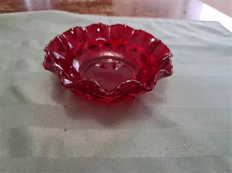 Vintage Eapg Ruby Red Glass Bowl 2930 Picclick Ca