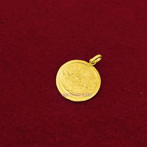 Buy Gajalakshmi Pure Silver And Pure Gold Pendant India