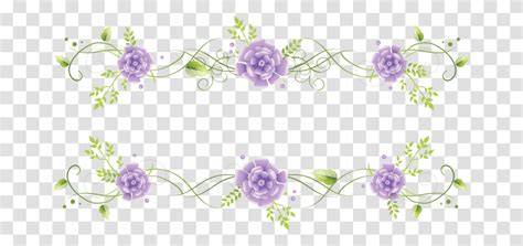Blue Flower Border Vignette Free Clipart Hq Purple Floral Borders