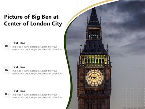 Picture Of Big Ben At Center Of London City Ppt PowerPoint Presentation