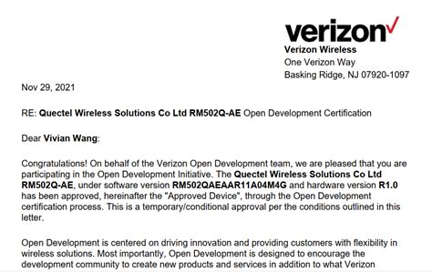 Rm502q Ae Is Not Supported By Verizon 5g Module Quectel Forums