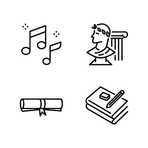 Premium Vector Education Set Of Web Icons In Line Style Bookelearning