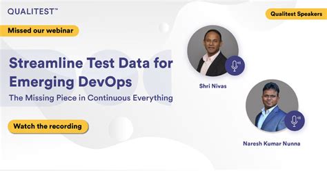 qualitest on linkedin streamline test data for emerging devops the