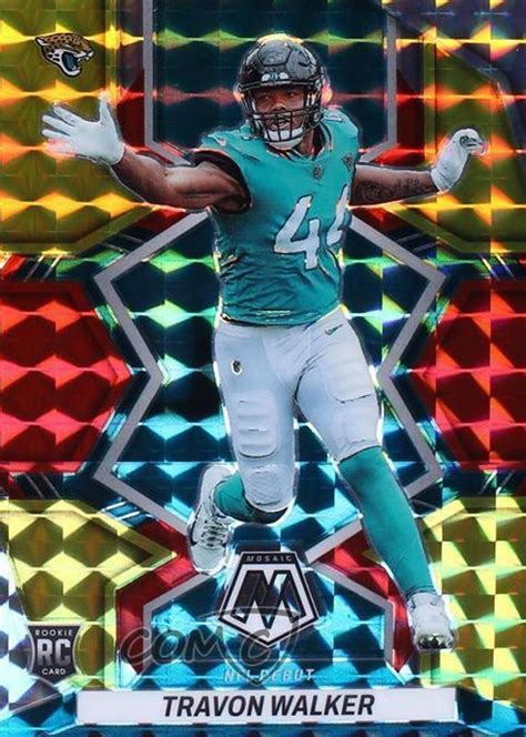 Travon Walker 2022 Mosaic Nfl Debut Choice Fusion Red And Yellow 286