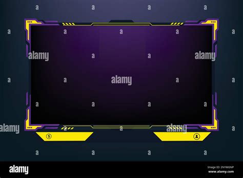 Special Gaming Overlay Design With Yellow And Purple Colors Modern