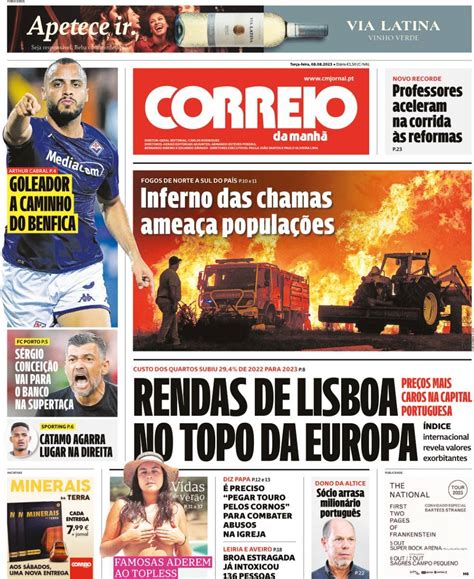 Capa Correio Da Manhã 8 Agosto 2023 Capasjornaispt