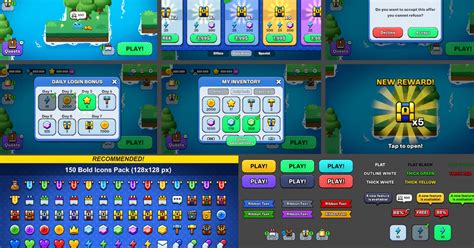 Bold Gui Icons Pack 2d Icons Unity Asset Store