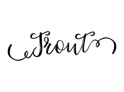 Trout Svg Lettering Typography Graphic By Islanowarul · Creative Fabrica