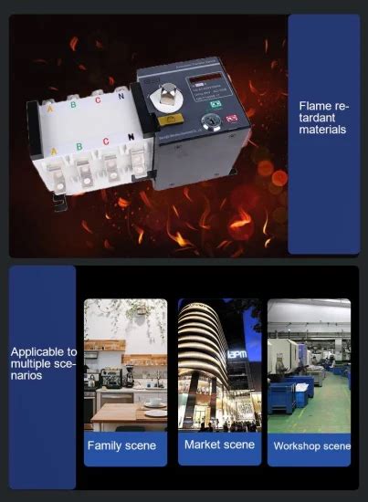 1000a 4p solar and city dual power source automatic transfer switch