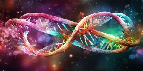Premium Ai Image Colorful Representation Of Dna Symbol And Cell