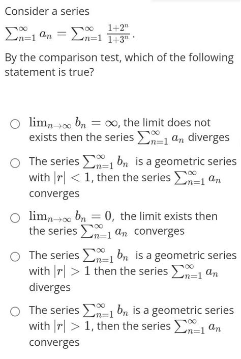 Solved Consider A Series N An N N N By The Chegg Com