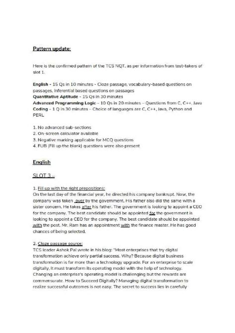 Tcs Nqt Questions PDFCOFFEE