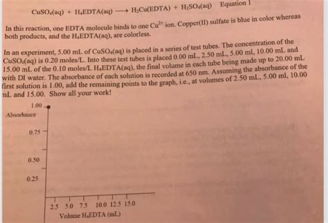 Solved Cuso4 Aq H Edta Aq → H Cu Edta Hso4 Aq