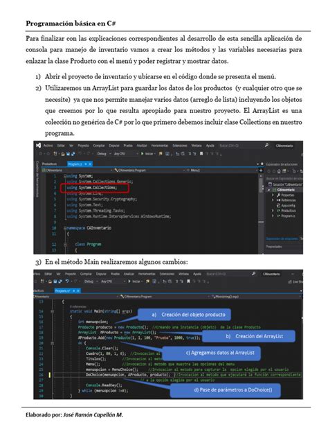 Csharp Creación De Una Aplicación De Consola Parte 3 2025 05 27 14 17 33 Pdf C Sharp
