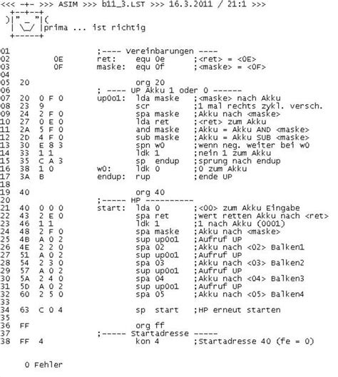 Lösungen Zur Assembler Programmierung